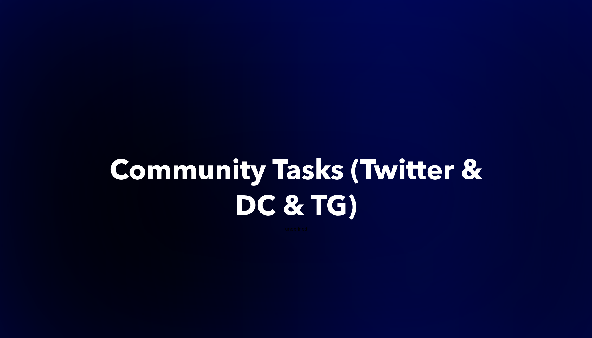 Community Tasks (Twitter & DC & TG) | Dework