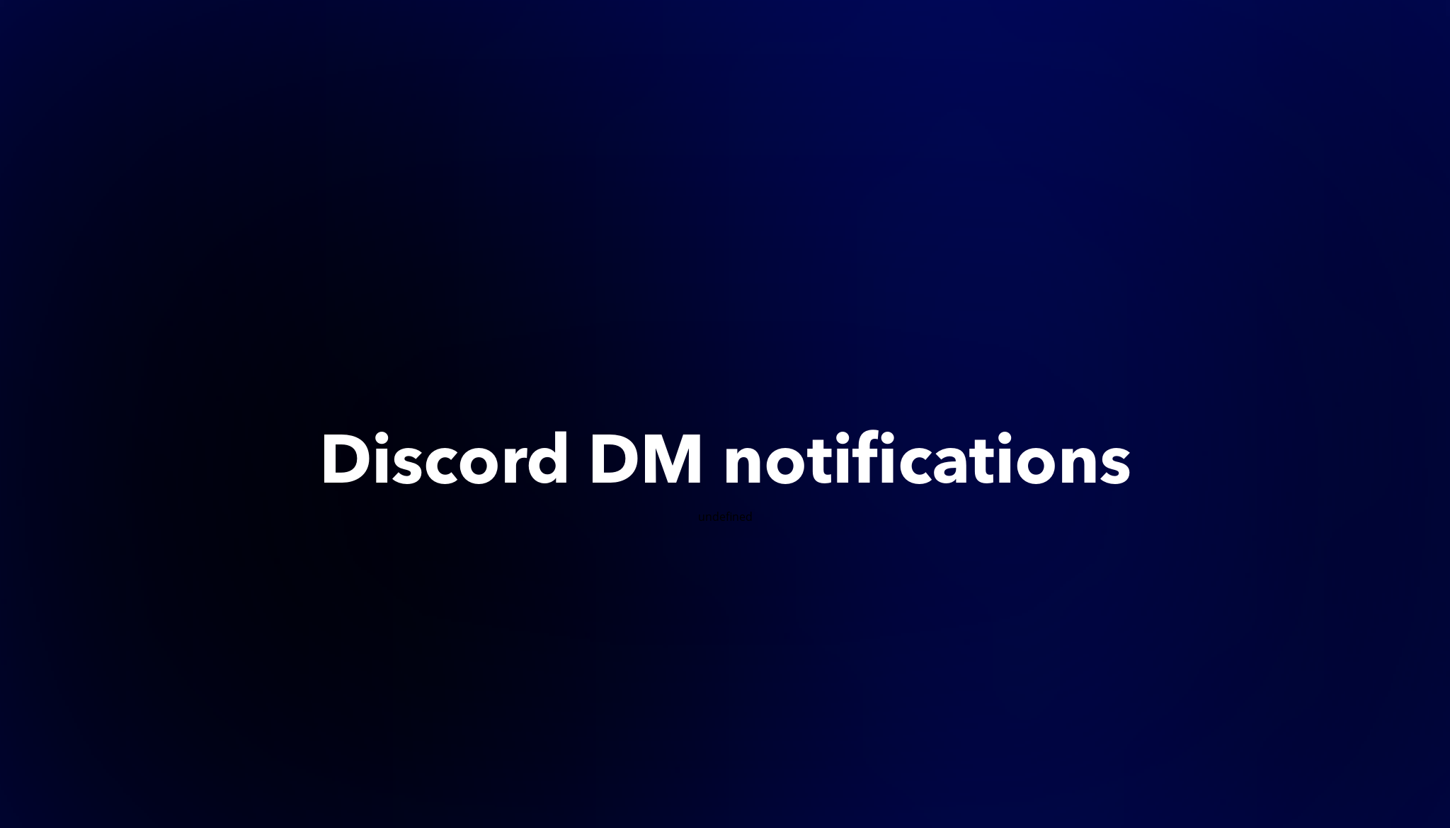 Discord DM notifications | Dework