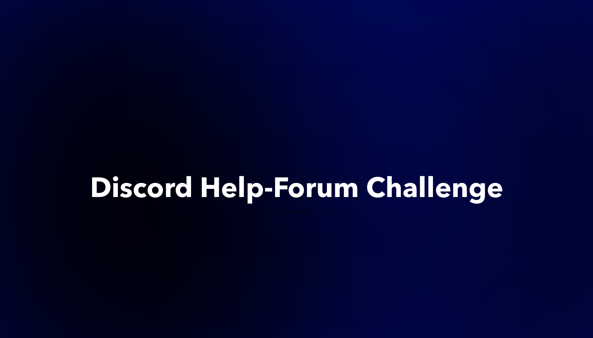 Discord Help-Forum Challenge | Dework