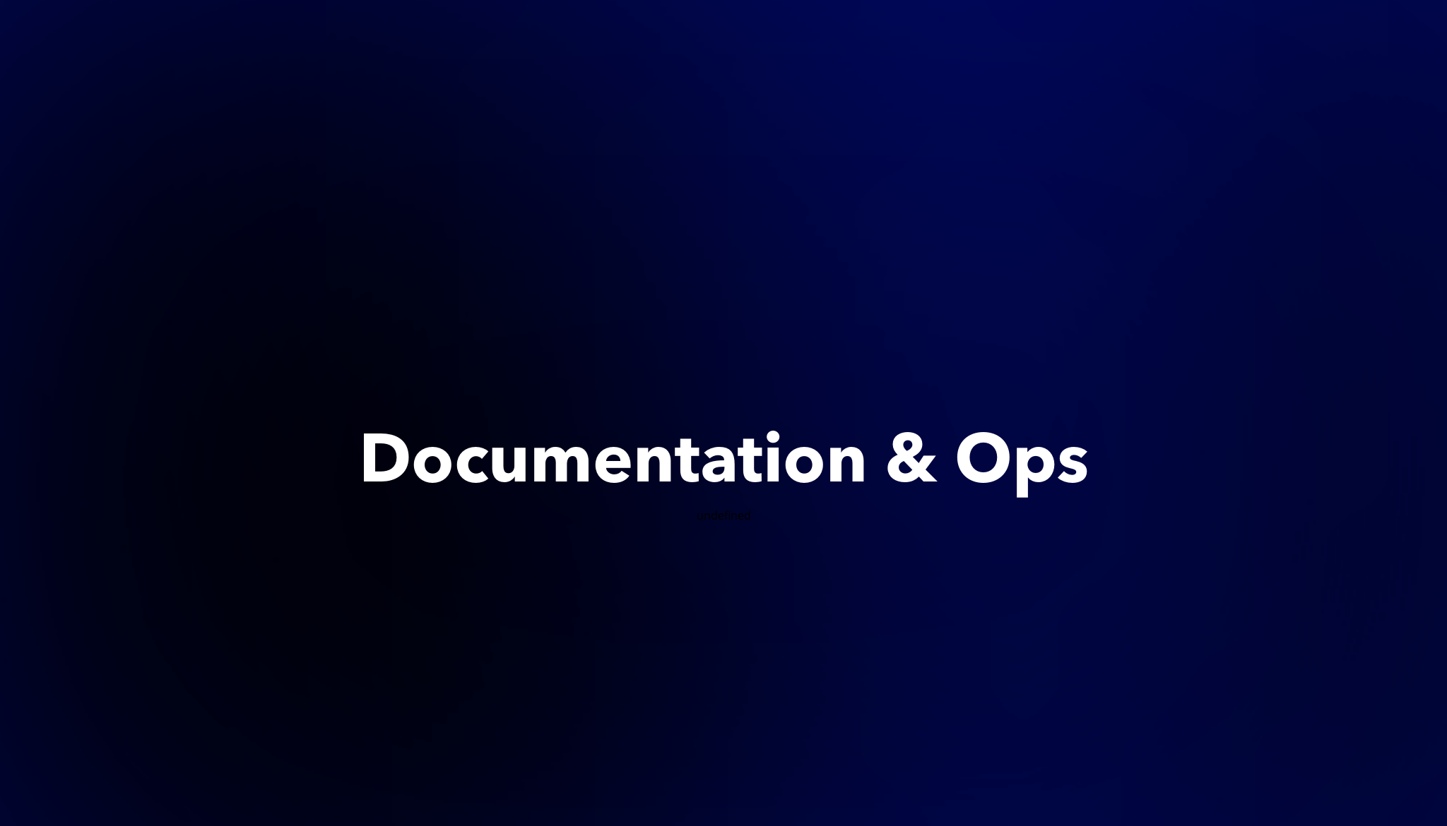 Documentation & Ops | Dework