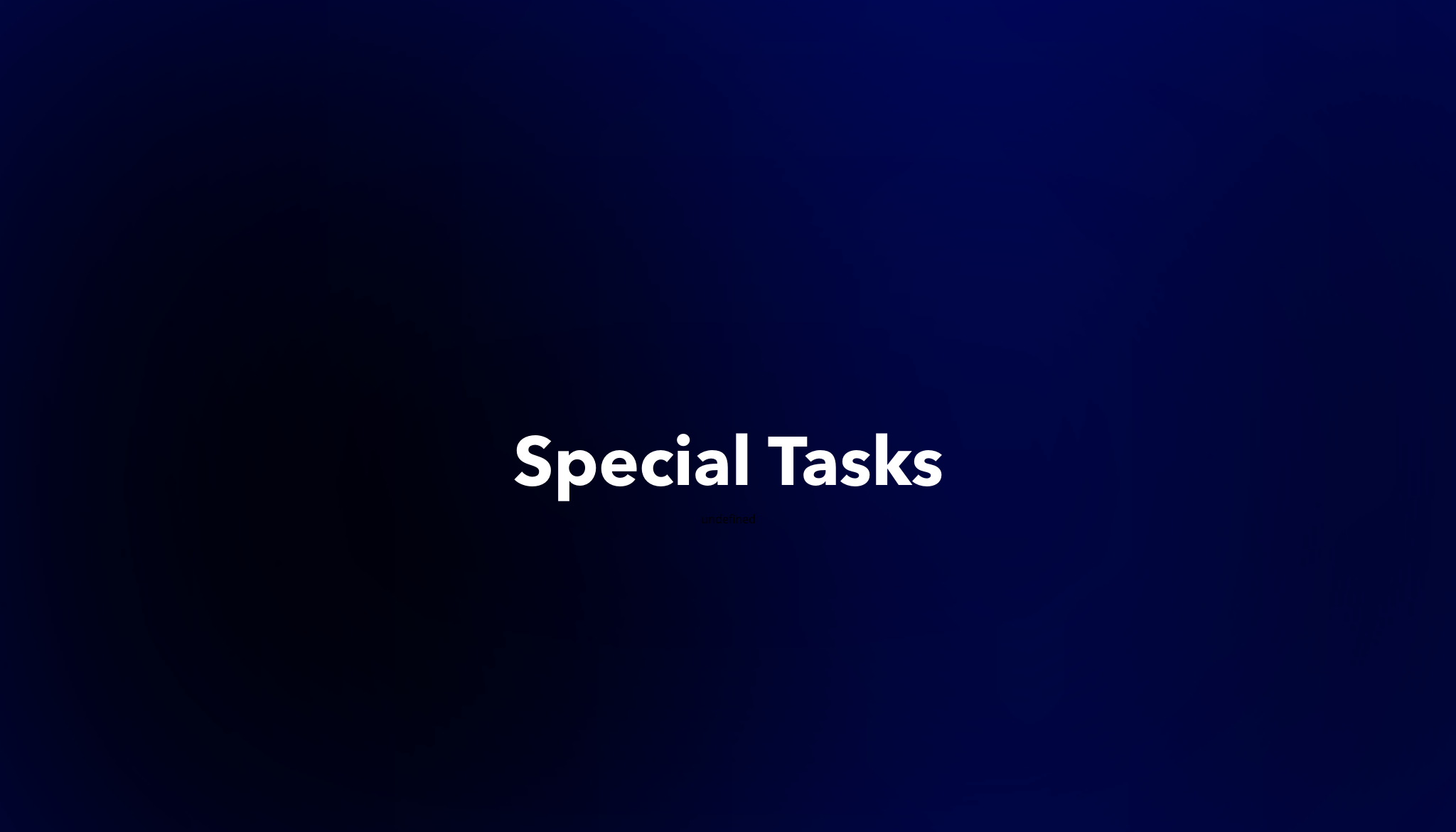 Special Tasks | Dework
